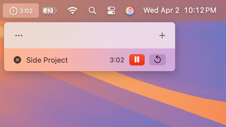 ShinyTimer - the tiny macOS menu bar time tracker