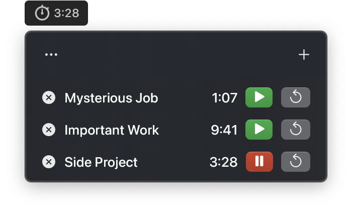 ShinyTimer - the tiny macOS menu bar time tracker