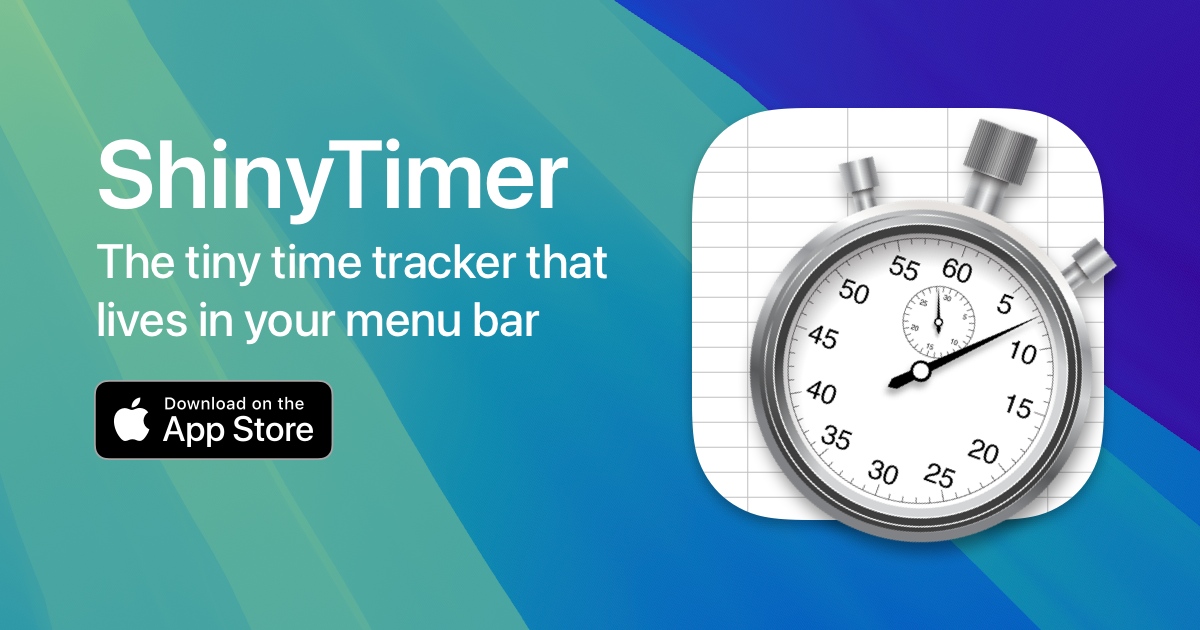 ShinyTimer - the tiny macOS menu bar time tracker